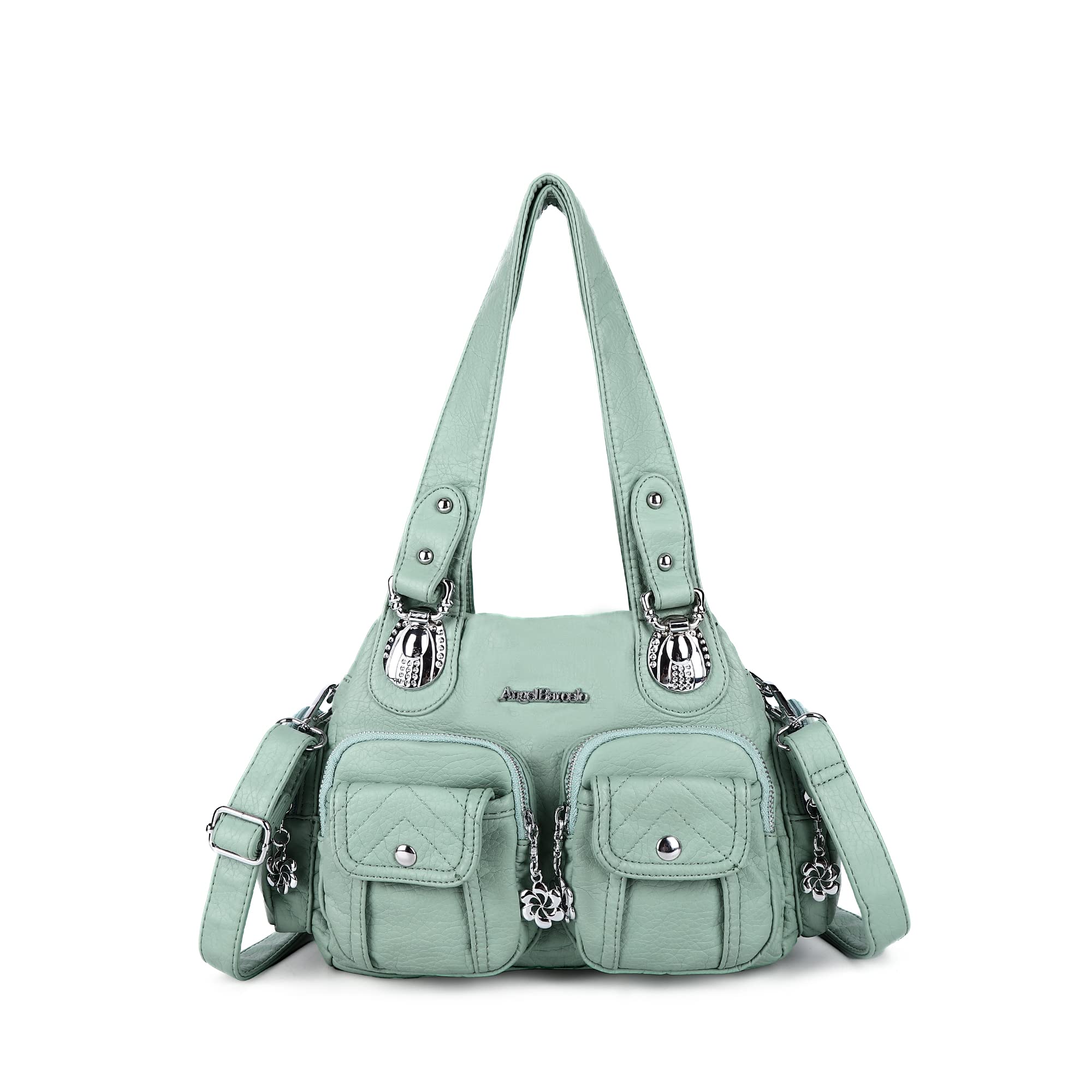 Angel Kiss Large Hobo Bags for Women Crossbody Bag Travel Shoulder bag Roomy Multi-functional Vegan Leather Satchel ToteÖ