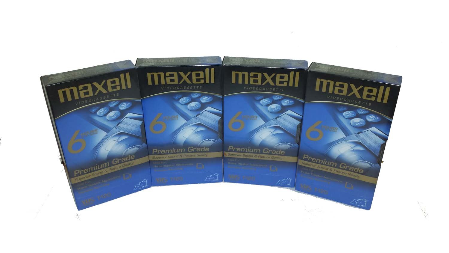 New Maxell Premium High Grade Videocassettes 120 Minutes 4 Pack Recording Time Outstanding Picture