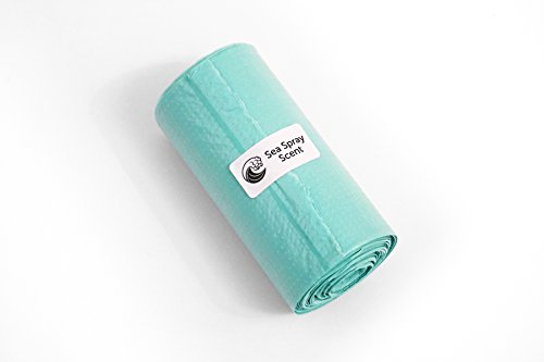 Oh Baby Bags Scented Disposable Plastic Bags - 12 Rolls, 144 Bags Total, Seafoam and Gray