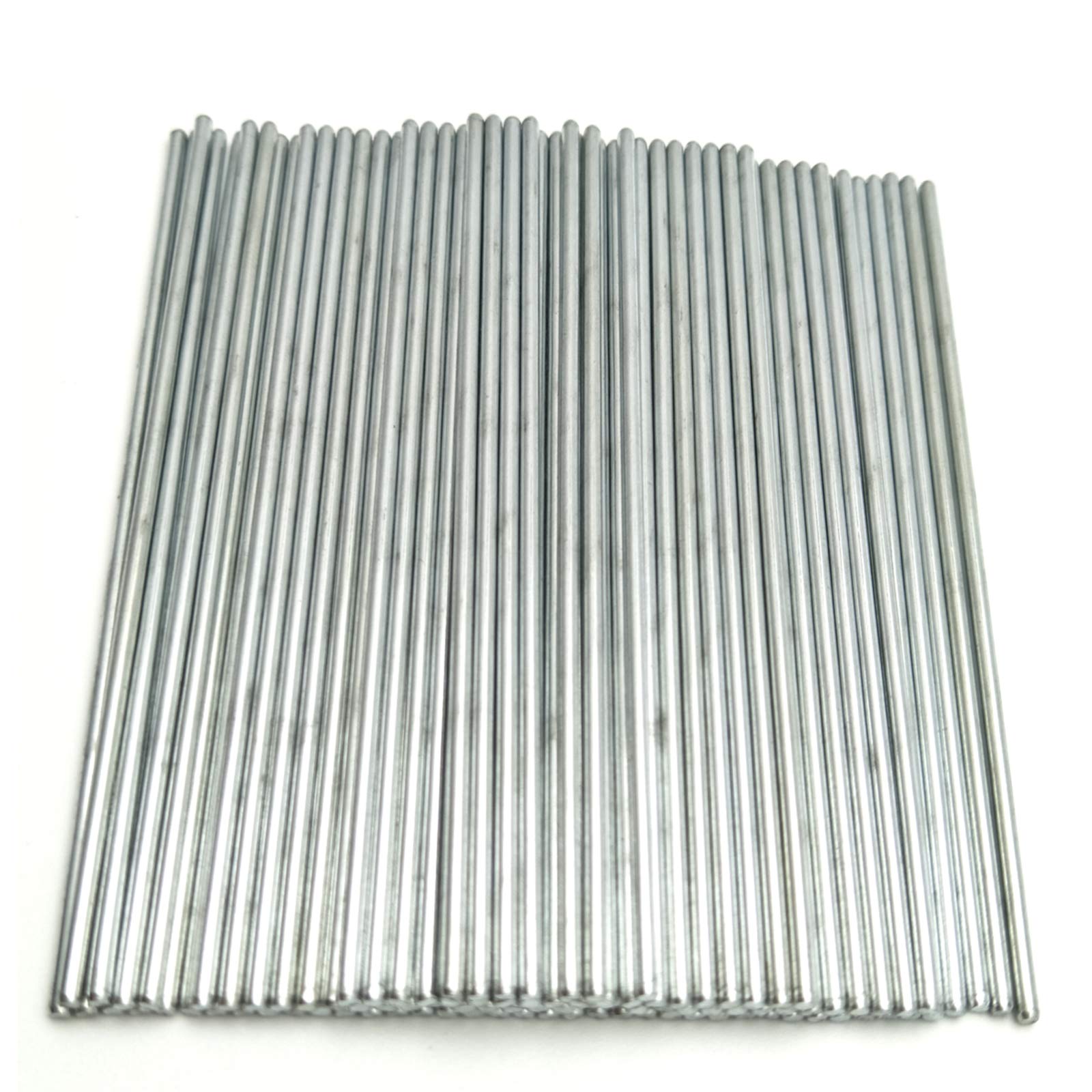 EUDAX 100Pcs Dia.2mm STEM Toys Shaft Round Rod Axles for DIY Toy RC Car Boat Helicopter Model Part (2mmx100mm)