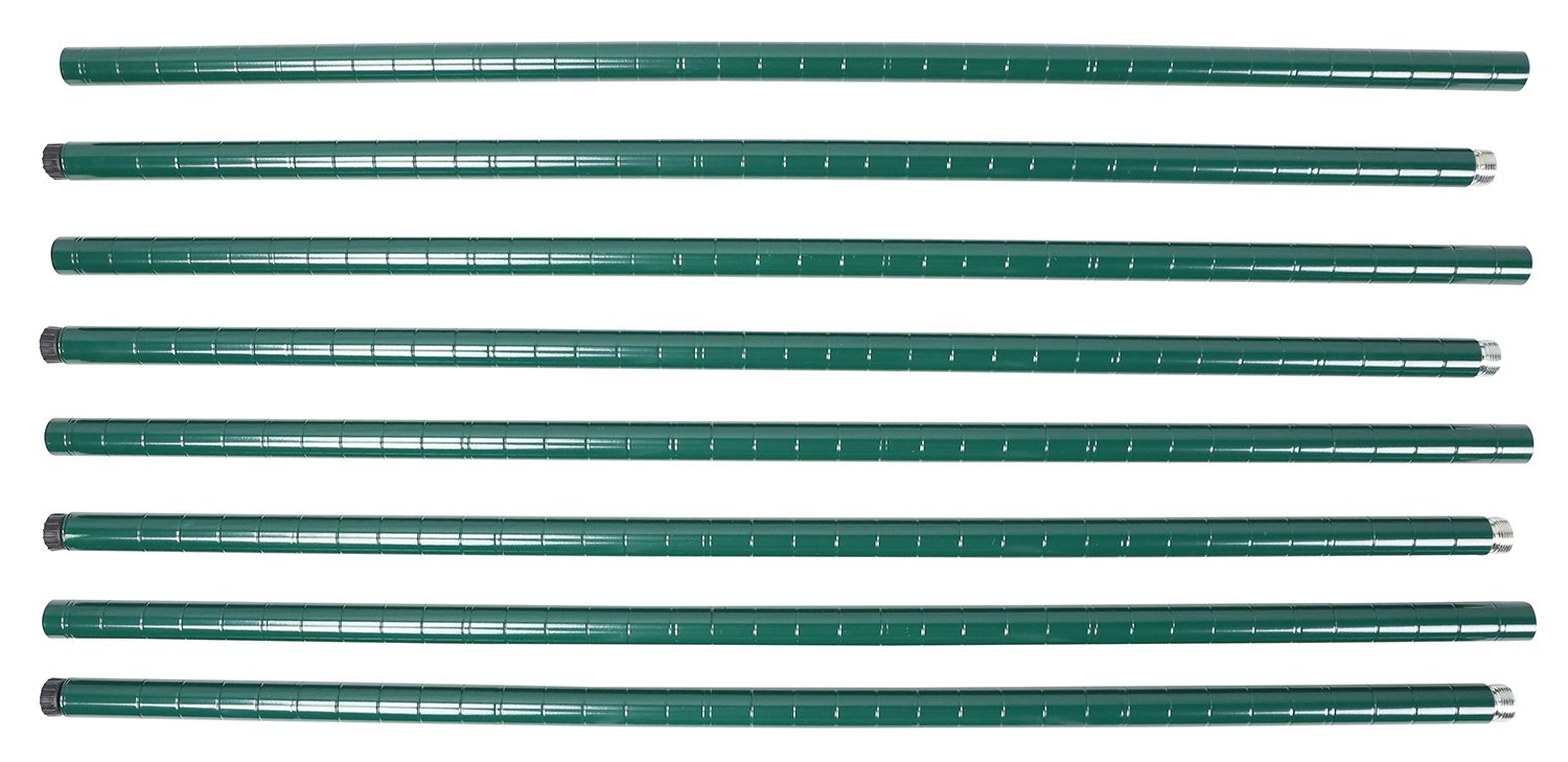 Apollo Hardware 72" High Heavy Duty Post Set for Green Epoxy Shelving(4 Pack of 72 High Post/Pole)