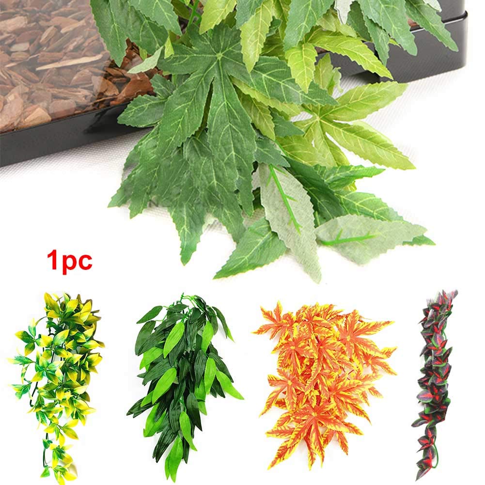 Denpetec Artificial Plants Hanging Vine - Fake Ivy Greenery Vine with Suction Cup for Home Wall Garden Wedding Party Garland Hanging Decoration(Orange)