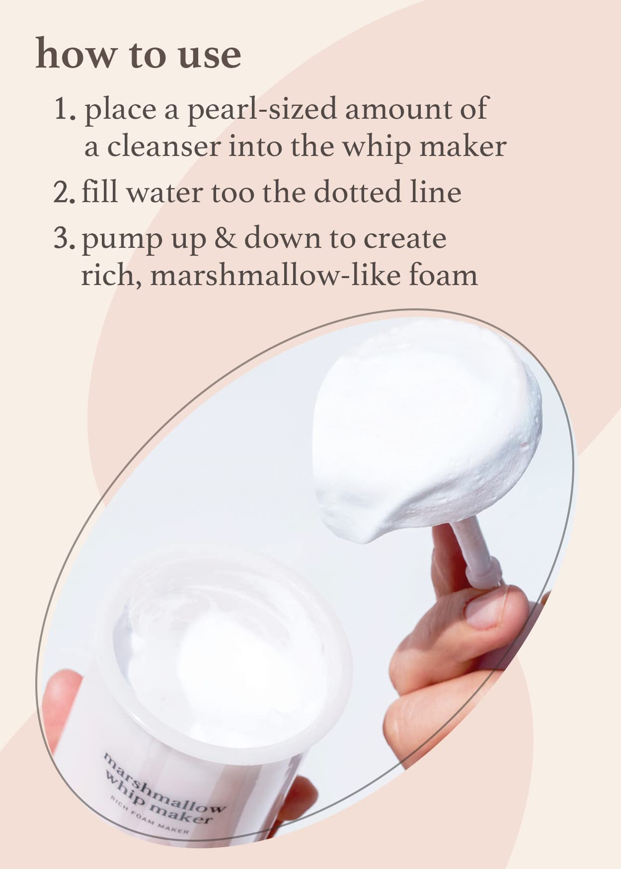 NOONI Facial Cleansing Tool - Marshmallow Whip Maker | Gentle Deep Cleanser For Skincare, Rich Foam Maker For Face Wash, Easy to Use, 1 Count