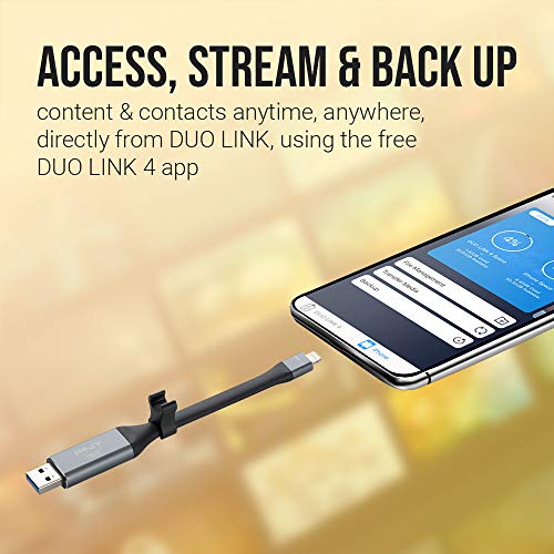PNY P-FDI128LA02GC-RB 128GB Duo Link iOS USB 3.0 OTG Flash Drive for iPhone & iPad and Computers - External Mobile Storage for Photos, Videos, and More, Metal Gray