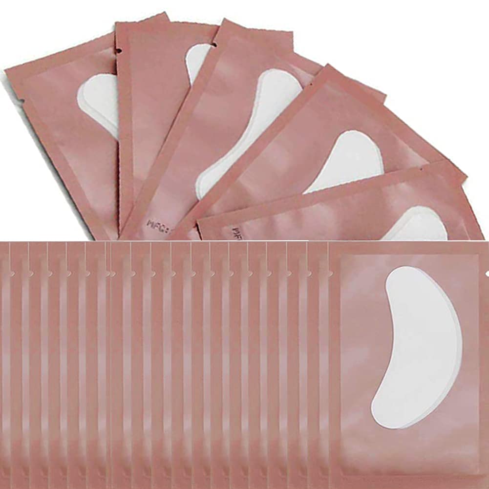 Ocim 100 Pairs Gel Pads Lash Extensions,Eye Lash Pads Hydrogel Patches for Eyelash Extension,Pink
