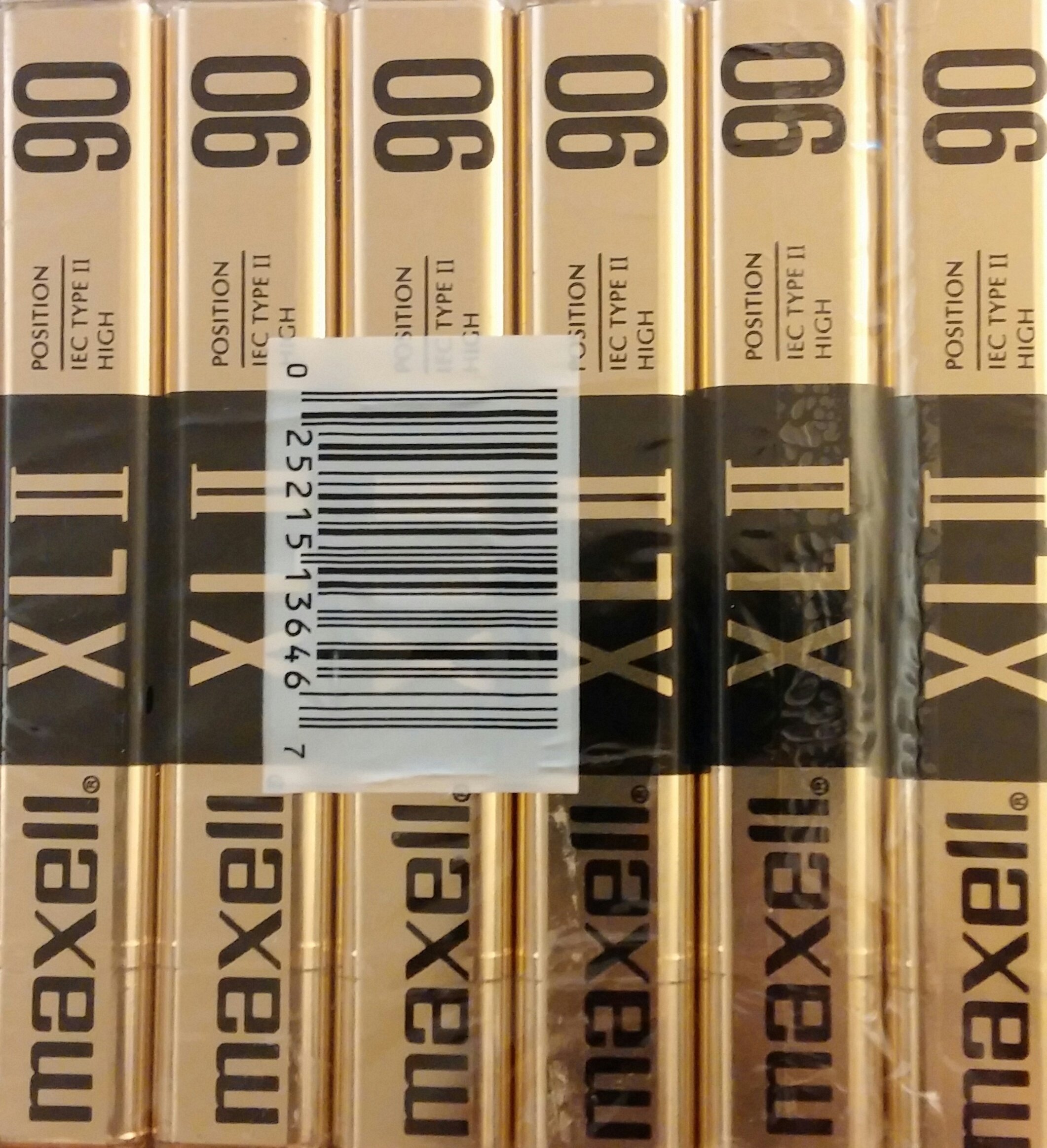 Maxell Xlii 90 Audio Cassettes High Bias 6 Pack