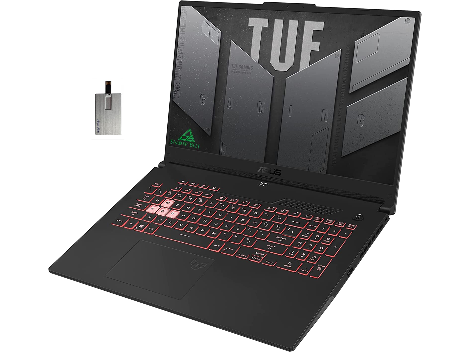 ASUS TUF A17 17.3" 144Hz FHD Gaming Laptop, AMD Ryzen 7 6800H, 64GB DDR5 RAM, 2TB PCIe SSD, RGB Backlit Keyboard, NVIDIA GeForce RTX 3060, 720p HD Camera, Win 11 Pro, Gray, 32GB USB Card