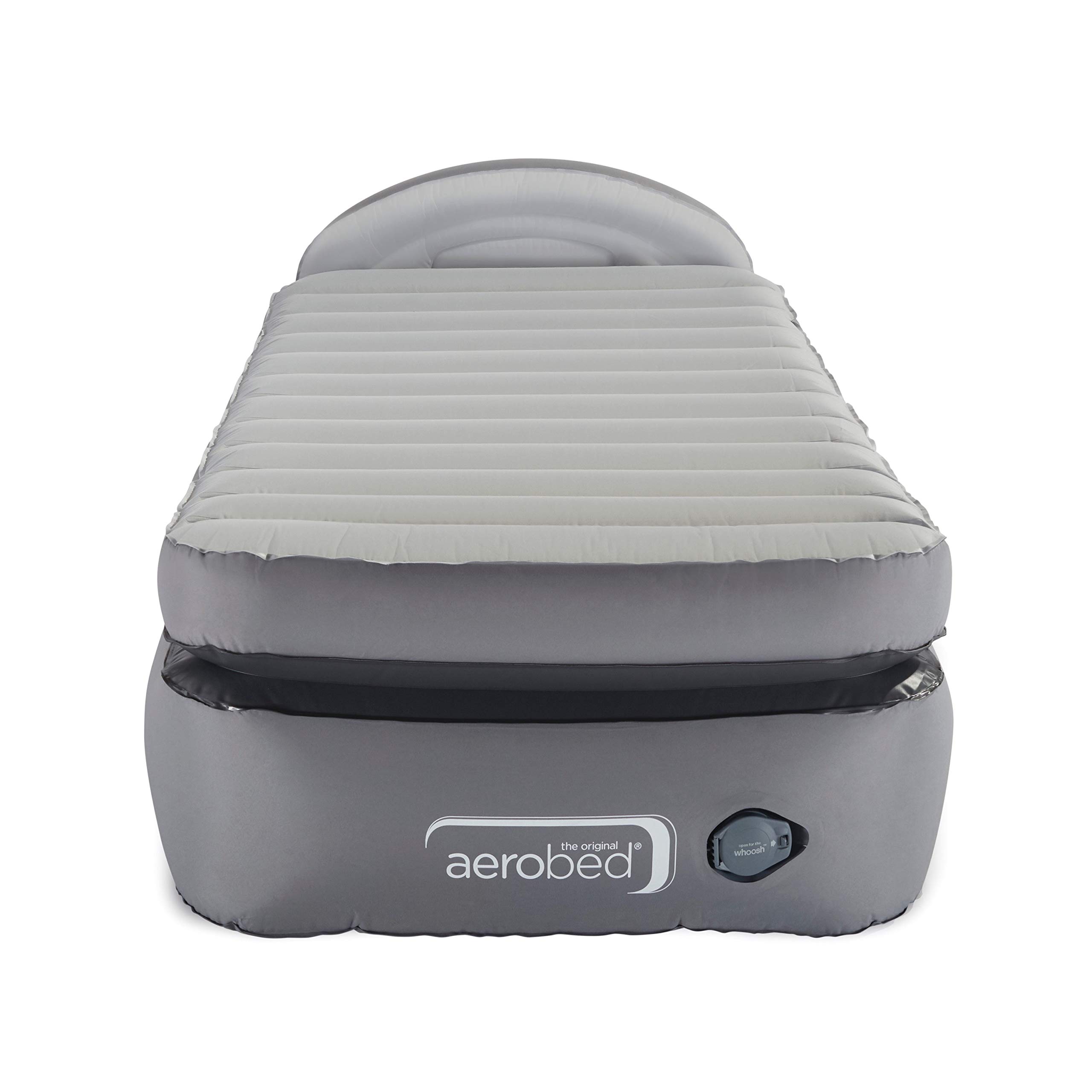 AeroBed Air Mattress with Built-in Pump & Headboard | Comfort Lock Laminated Air Bed, Twin