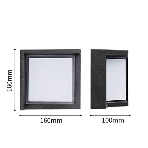 Eummit Outdoor Wall Lamp Led Courtyard Square Exterior Aisle Waterproof Balcony Terrace Modern Creative Home Garden Wall Lamp 1616 cm Black Wall Lights