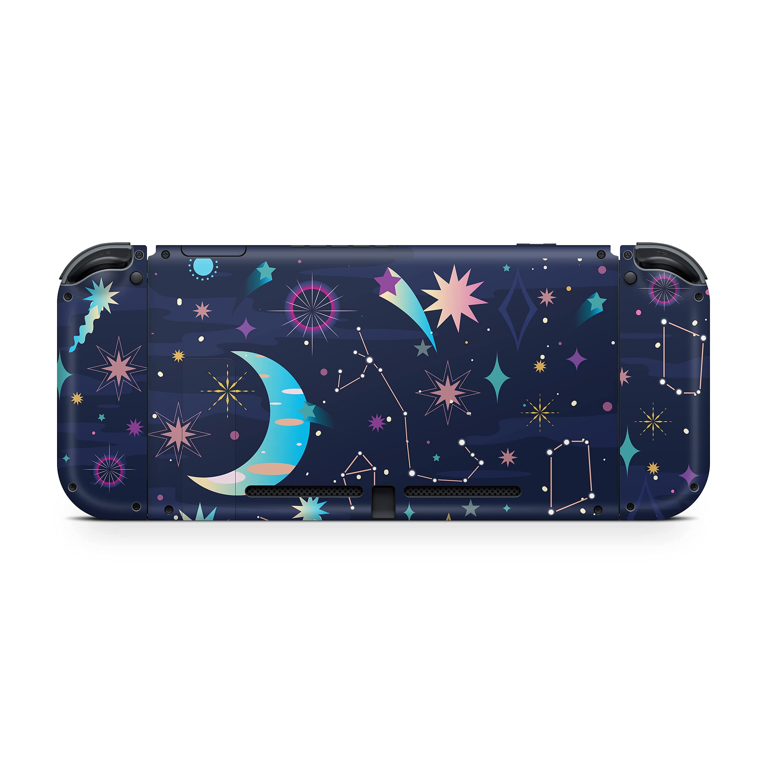 Tacky Design Planets Skin Compatible with Nintendo Switch Skin Wrap Cover, Galaxy Planets Skin for Nintendo Switch Stickers, Premium Vinyl 3M Full Wrap Decal (Stars)