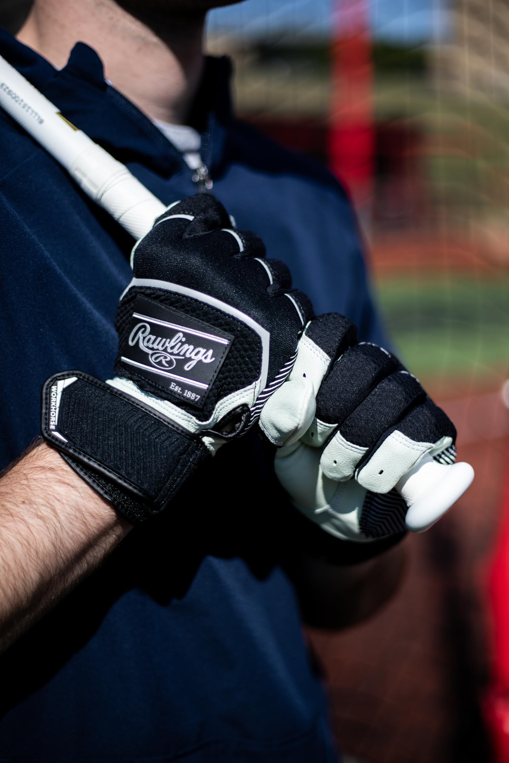 Rawlings | WORKHORSE Baseball Batting Gloves | Youth Medium | White