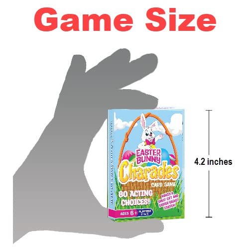 Arizona GameCo Easter Bunny Charades for Kids – A Fun Spring/Easter-Themed Game - No Reading Required - Makes a Great Gift or Easter Basket Stuffer - 80 Acting Choices - No Timer Needed - Ages 6+