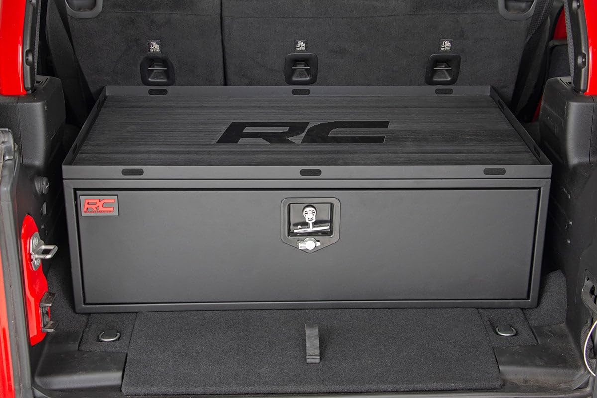 Rough Country Metal Lockable Storage Box for 2018-2024 Jeep Wrangler JL - 99030