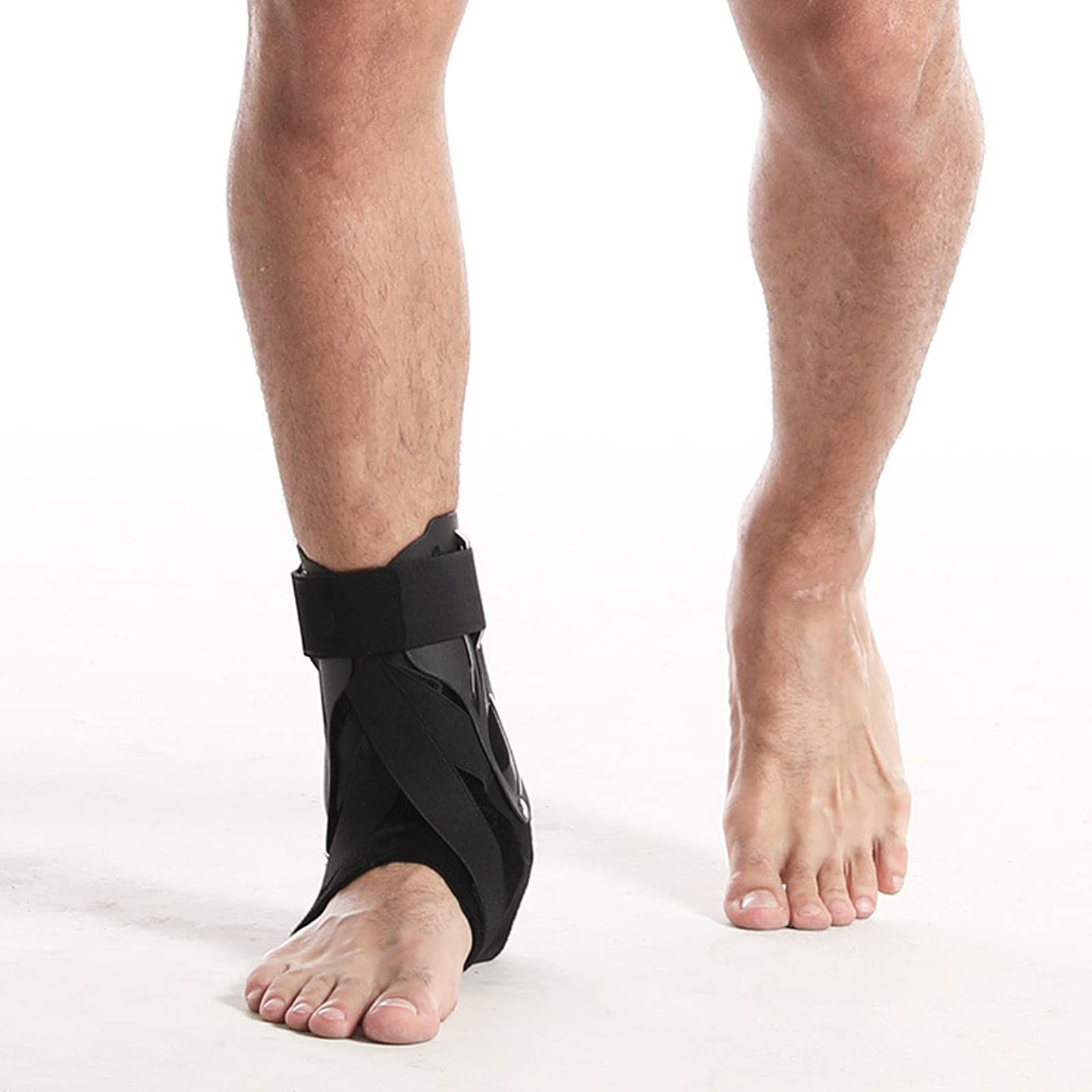 Ankle Brace Compression Ankle Stabilizer with Splint for Kids Adults, Adjustable Straps Ankle Support Brace Foot Protector Wrap for Arthritis Tendonitis Sprained Ankles Injury Prevention Recovery