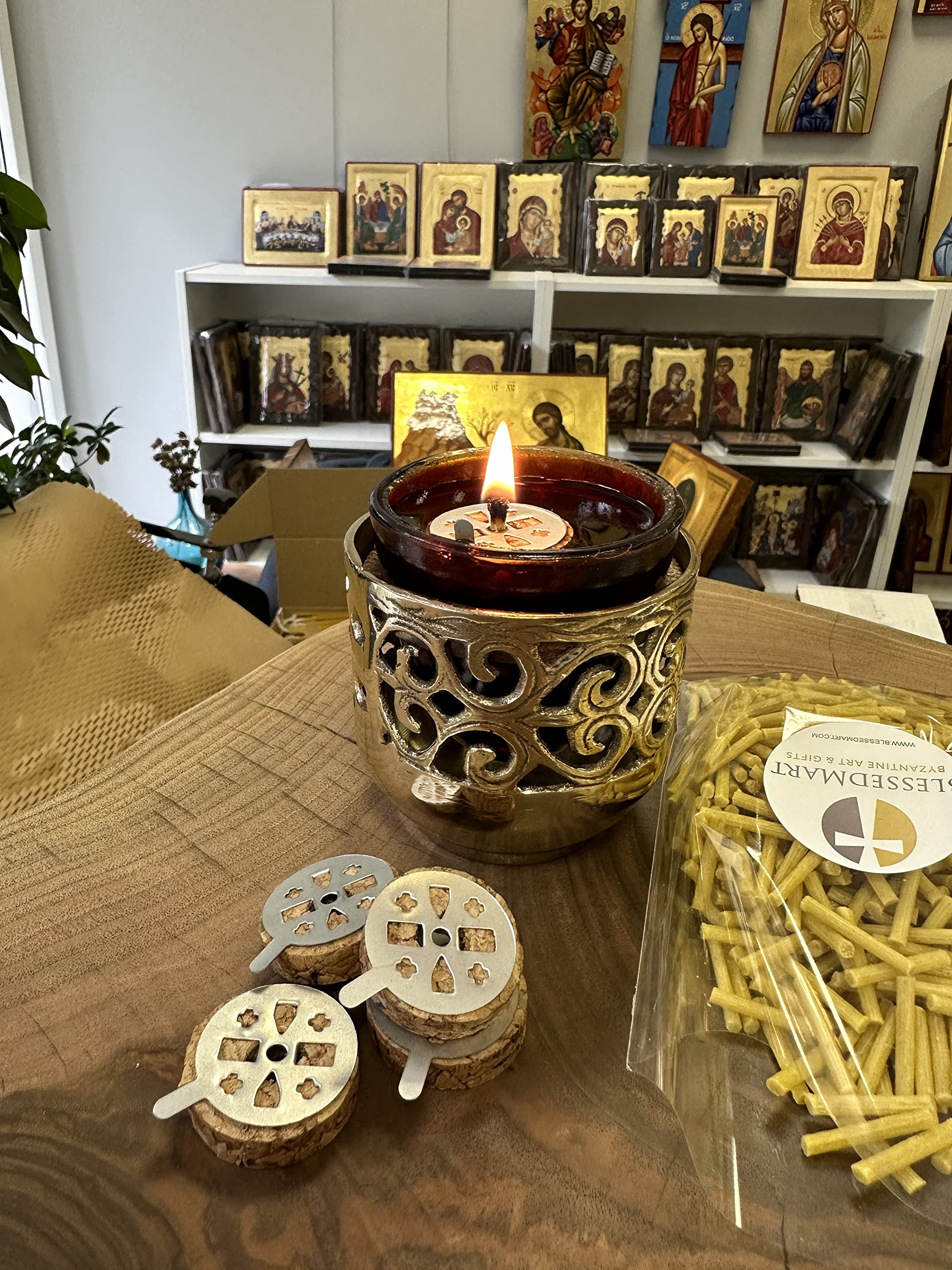 Beeswax Candle Wicks for Orthodox Vigil Oil Lamps, Floating Candles, Cork Floats, Home Altar
