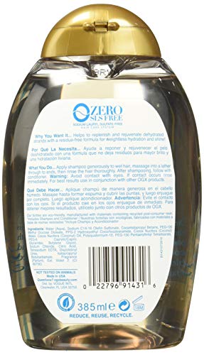 Ogx Shampoo Coconut Water Weightless Hydration 13 Ounce (384ml) (3 Pack)