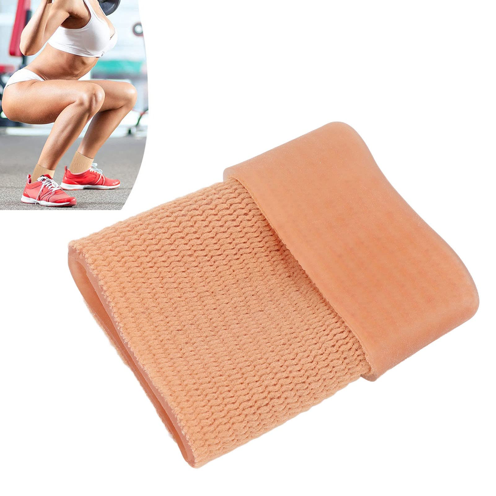 Ankle Brace Elastic Sports Protection Improve Figure Skating Ankle Support Sleeve for Men Women (Skin Color)