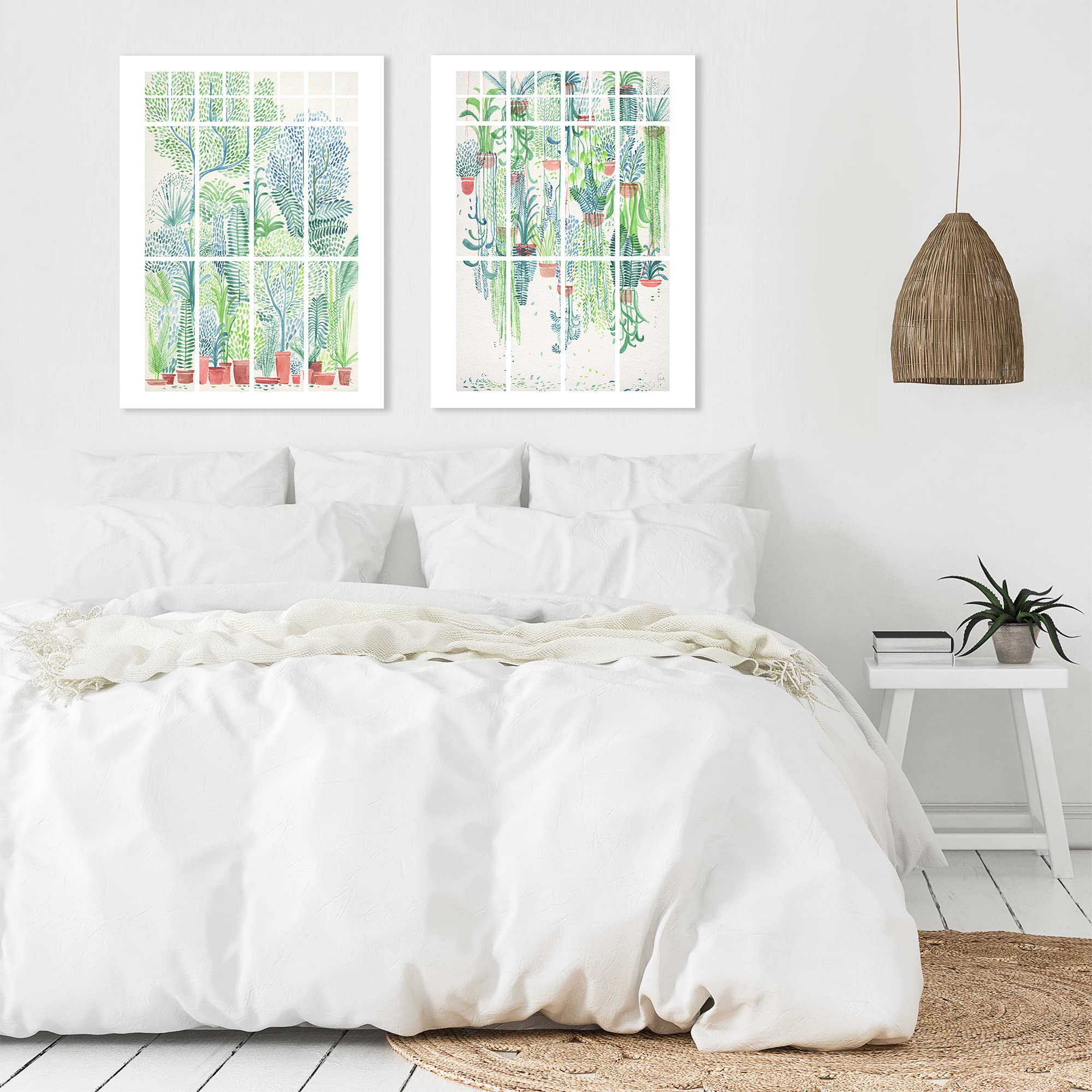 Americanflat Winter in Glasshouses by David Fleck 2 Piece Canvas Wall Art Set, 8x10, Multicolored