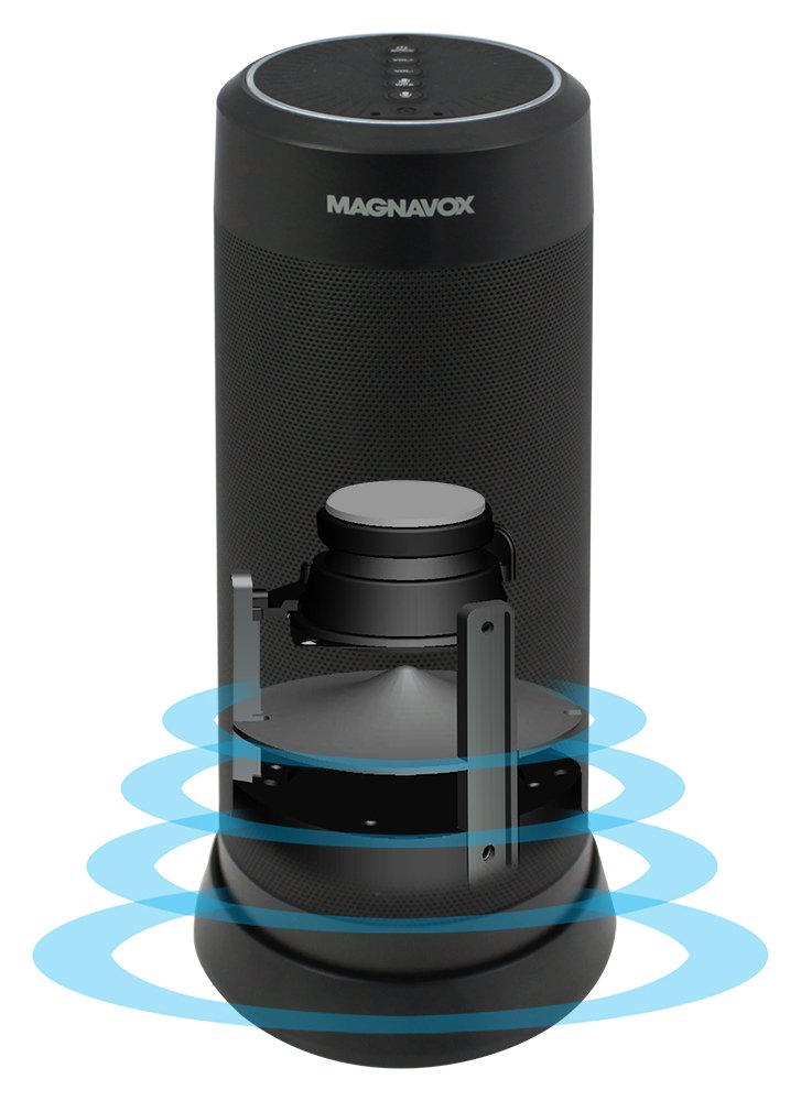 Magnavox - Interactive Amazon Alexa Voice Activated WiFi Bluetooth Wireless Speaker