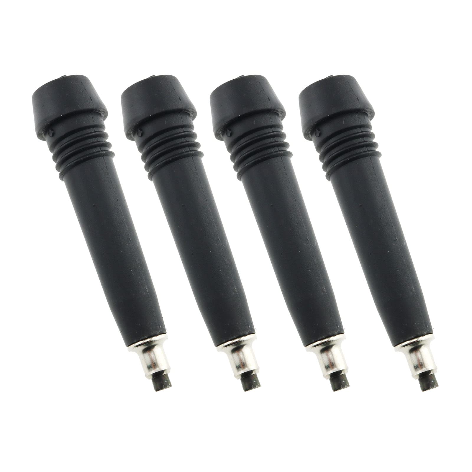 Alpenstock Tip E-outstanding 4PCS Black Carbon Tungsten Steel Trekking Rod Tip Replacement for Hiking Walking Treking Carbide Flextip
