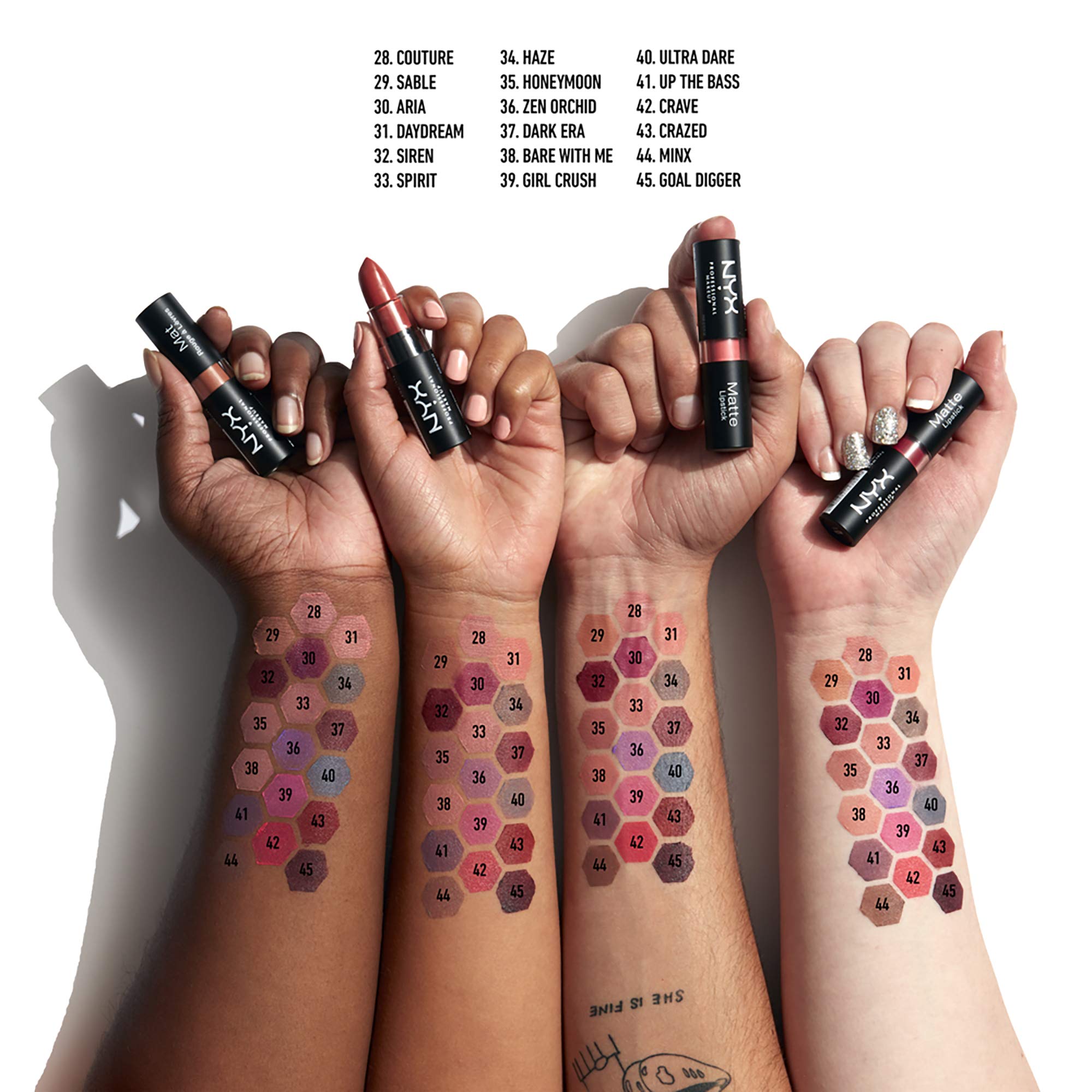 NYX PROFESSIONAL MAKEUP Matte Lipstick - Up The Bass (Gray Purple)