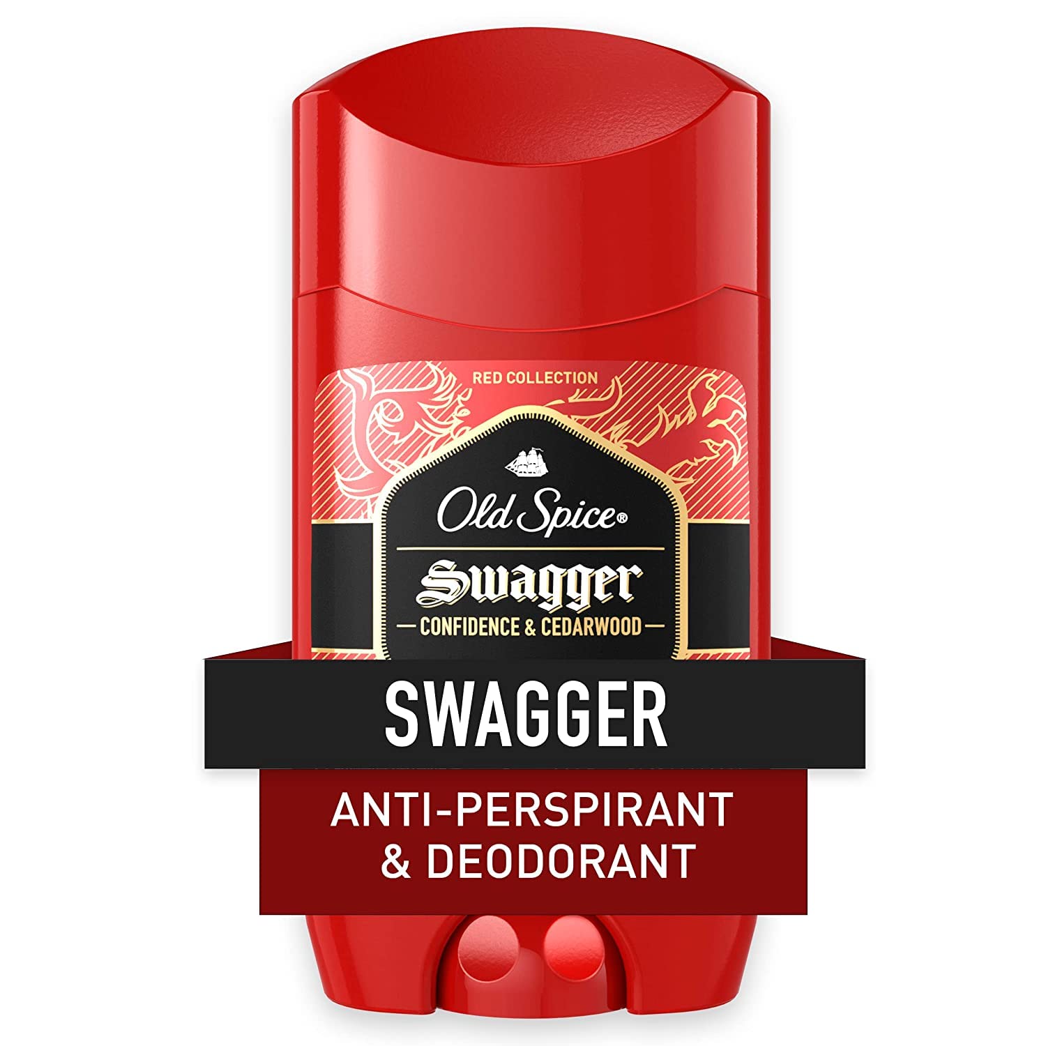 Old Spice Red Zone Anti-Perspirant Deodorant Invisible Solid Swagger, 2.6 Ounce (Pack of 3)