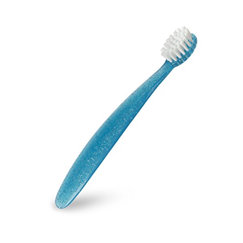 RADIUS Toddler Toothbrush and Toothpaste Bundle for Kids, 2 Pack Totz Extra Soft Brush in Blue and Green Sparkle and 1 Count Dragon Fruit Toothpaste, for Children 18 Months and Up