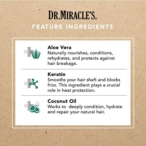 Dr. Miracle's Leave In Conditioner, Blended with Vitamins A, C & E for Strong, Soft, Manageable Shiny Hair, 8 Ounce