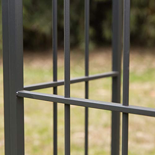 Outsunny 10' x 10' Patio Gazebo, Double Roof Outdoor Gazebo Canopy Shade Shelter with Metal Corner Frame Screen Wall, for Garden, Lawn, Backyard and Deck