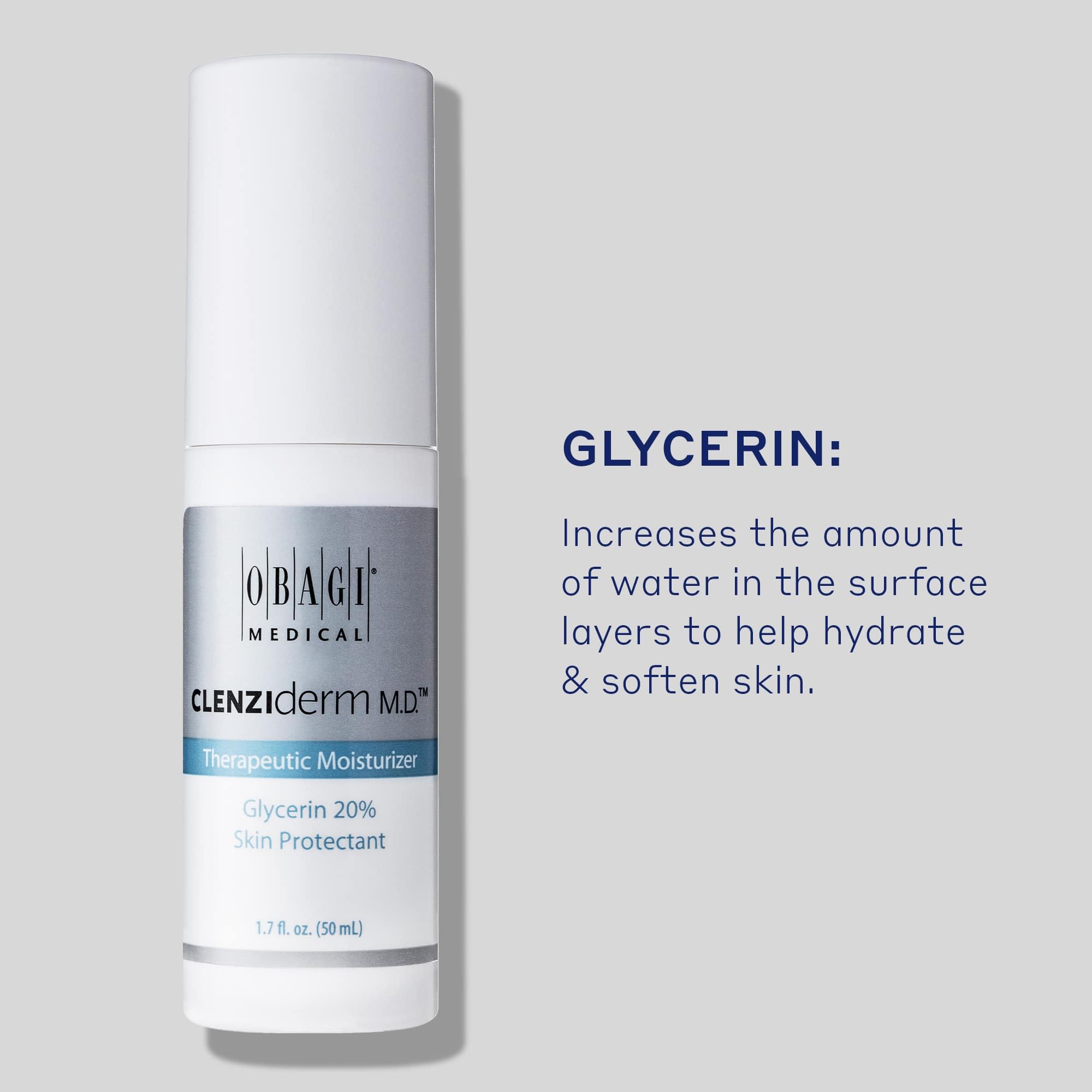 Obagi CLENZIderm M.D. Therapeutic Moisturizer β Hydrates, Soothes, Calms & Protects the Skin During Acne Treatment β 1.7 oz
