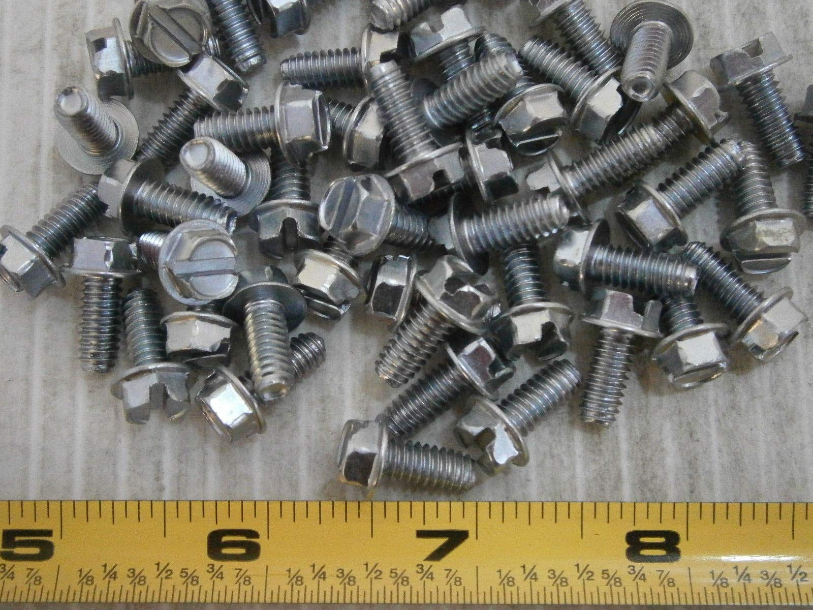 Mach Screws 12/24 x 1/2 Slot Hex Washer Head Steel Zinc lot of 50#485 Screw Assortment Kit Set