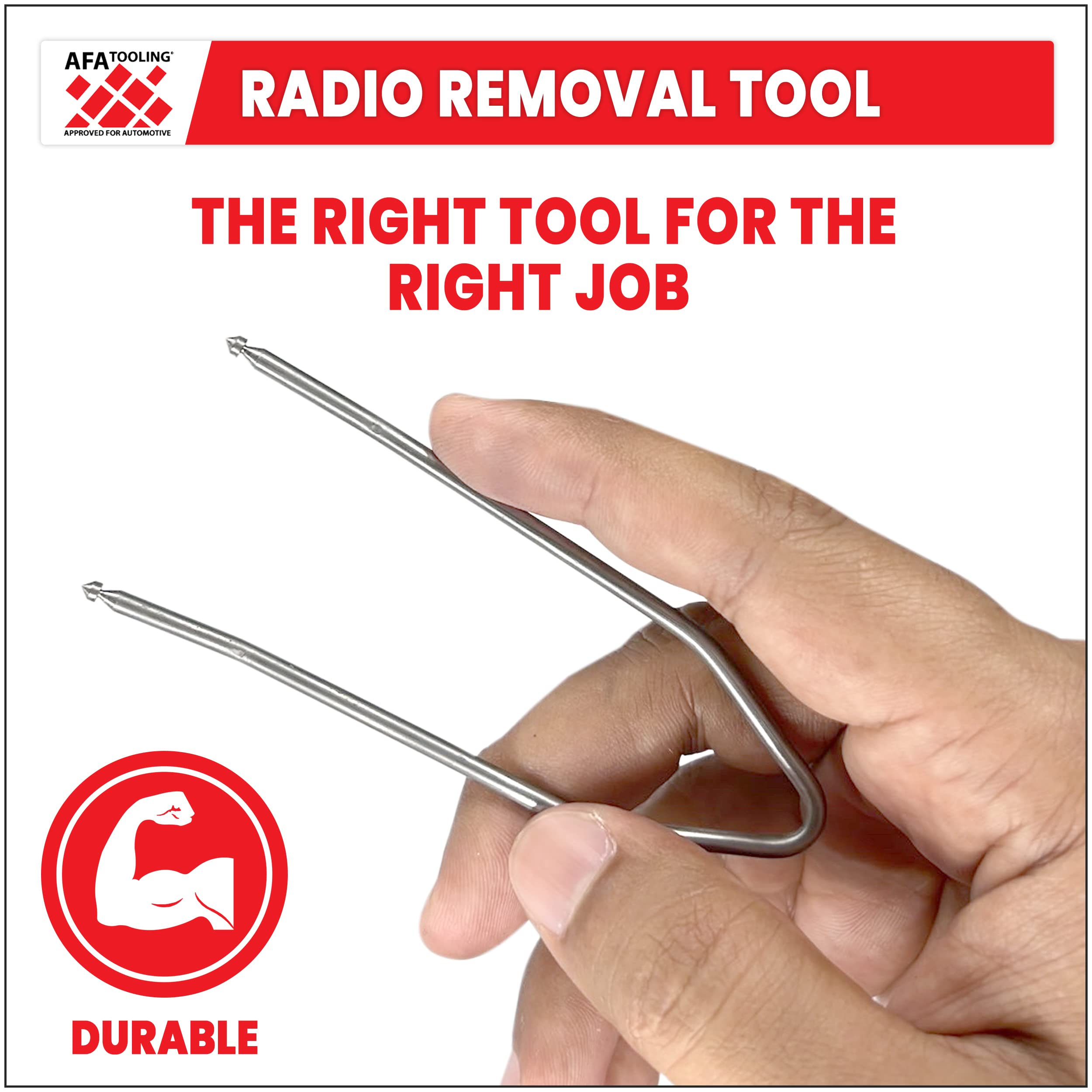 AFA Tooling - Replacement for Radio Removal Tool 1C0-051-530 and T87P-19061-A for Ford, Volkswagen, Mercedes & Audi - Won't Bend or Break
