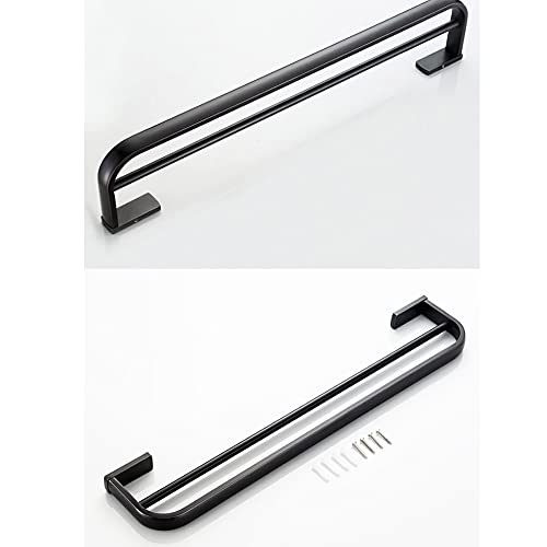 Black Home Wall Mounted Towel Rack Wall Storage Towel for Bathroom, Bronze Bathroom Towel Bar, Antique Brass Wall Mounted Towel Holder, Double Towels Hanger Shelf Rack for Kitchen