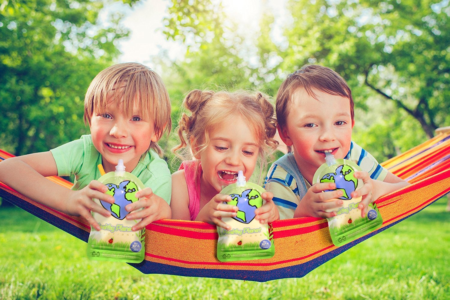 Healthy Planet Solutions Reusable Food Pouches Clear Plastic Storage | Washable Freezable Refillable Resealable | Double Leak Proof Zipper | Excellent Baby Food Storage