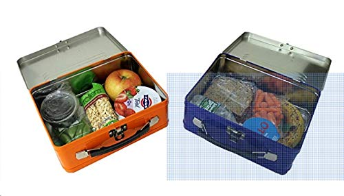 The Tin Box Company 354707-DS The Tin Box Novelty Large Tin Lunchbox, and White Featuring Han-Gry Art, Black XL