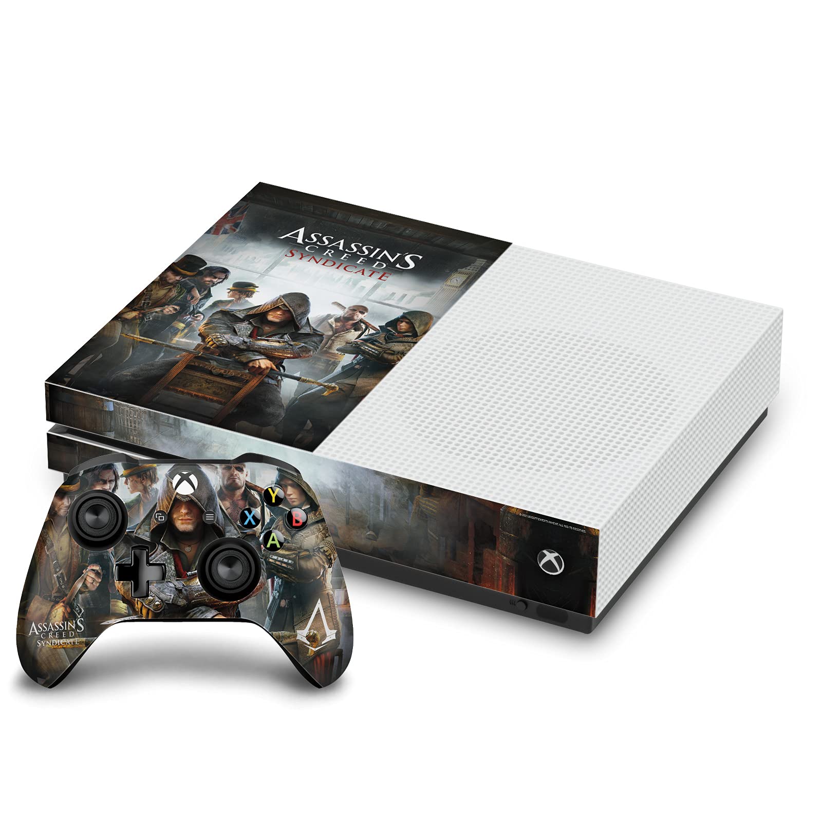 Head Case Designs Officially Licensed Assassin's Creed Key Art Syndicate Graphics Vinyl Sticker Gaming Skin Decal Cover Compatible With Xbox One S Console and Controller Bundle