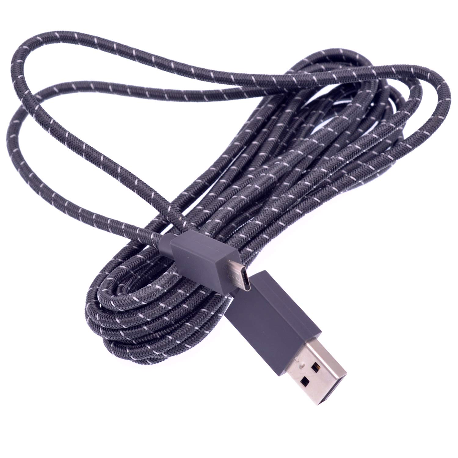 Deal4GO 2.7M 9FT Long Original Braided Micro USB Charging Cable for Xbox One Elite Controller 1698 White Special Edition (White)