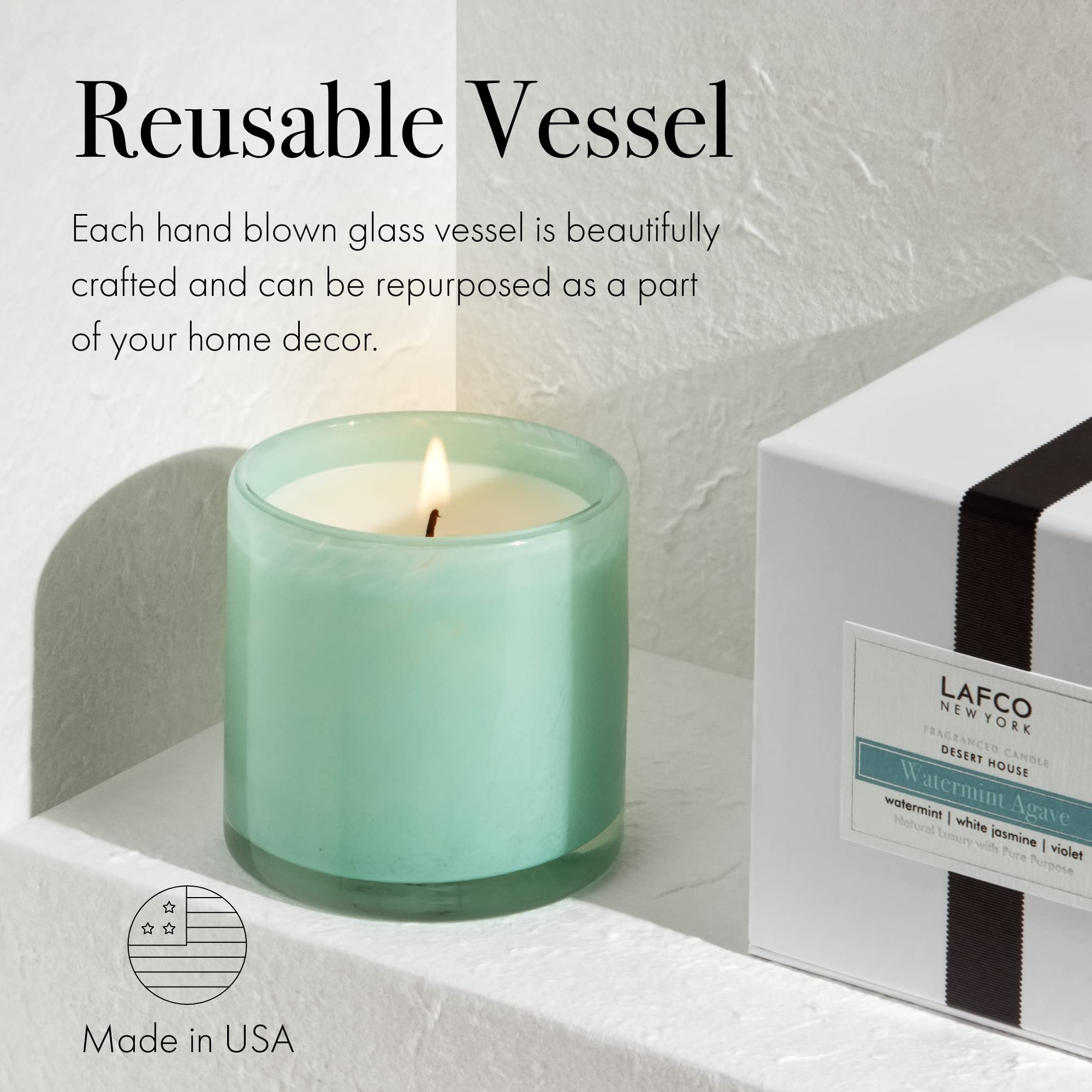LAFCO Watermint Agave Classic Candle, Desert House
