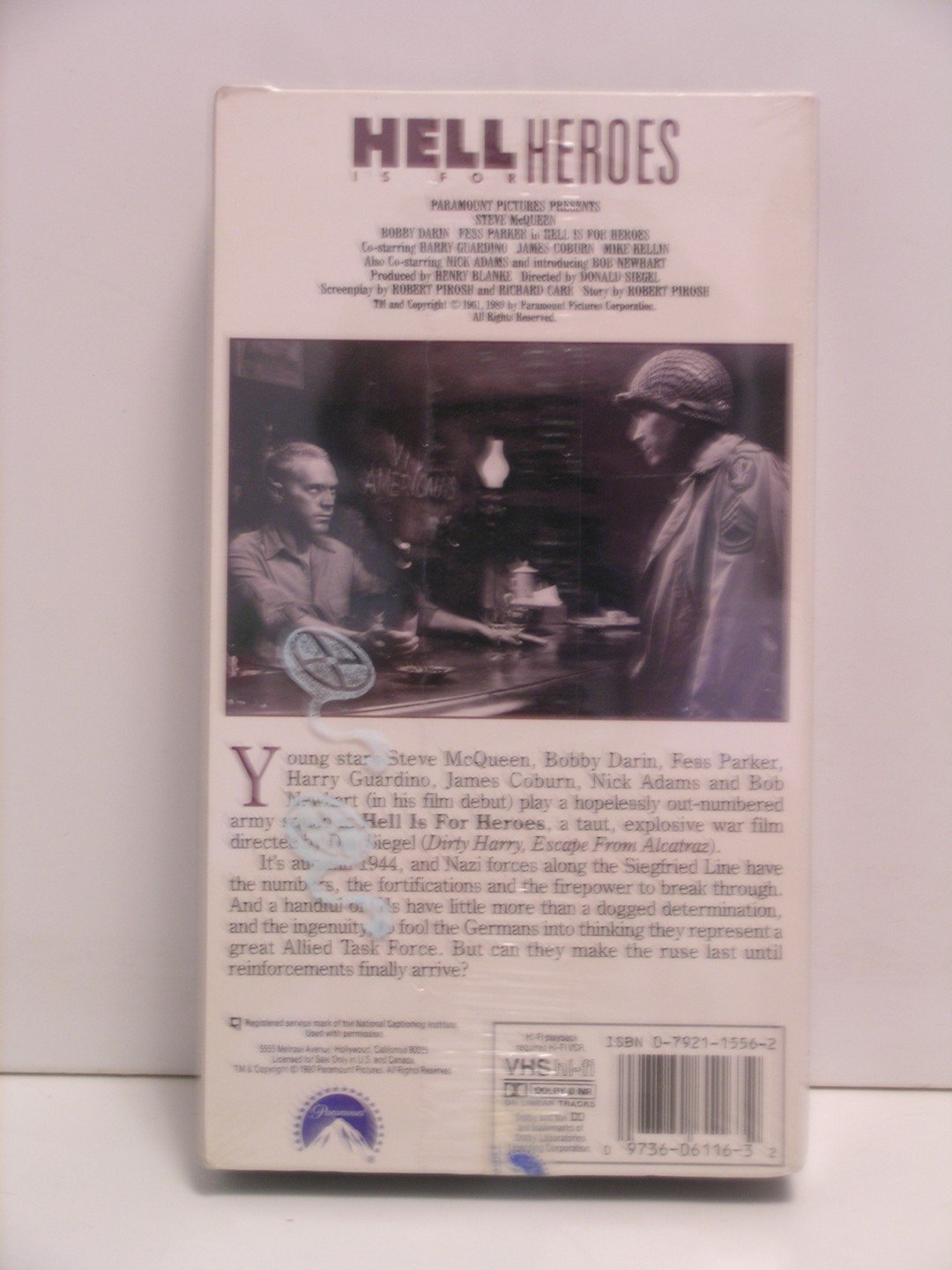 Hell is for Heroes----Steve McQueen----VHS Video Tape