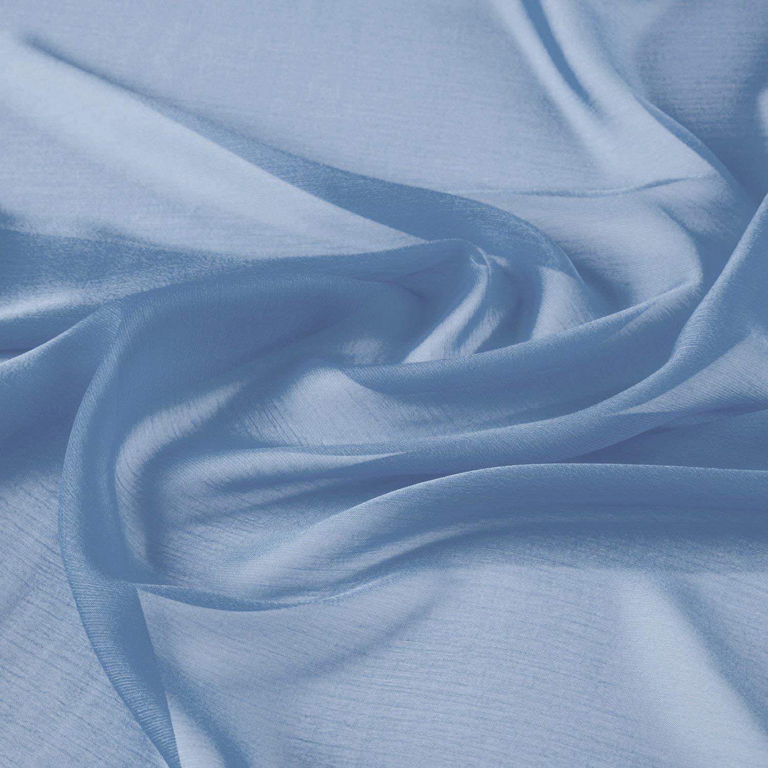Cationic Chiffon, Blue - 58/60" - Fabric by The Yard - Solid, Printed, and Novelty Fabrics Ideal for Sewing Garments, Wedding Dresses, Costumes, Special Occasions, Tablecloths, Crafts, and DIYā¦