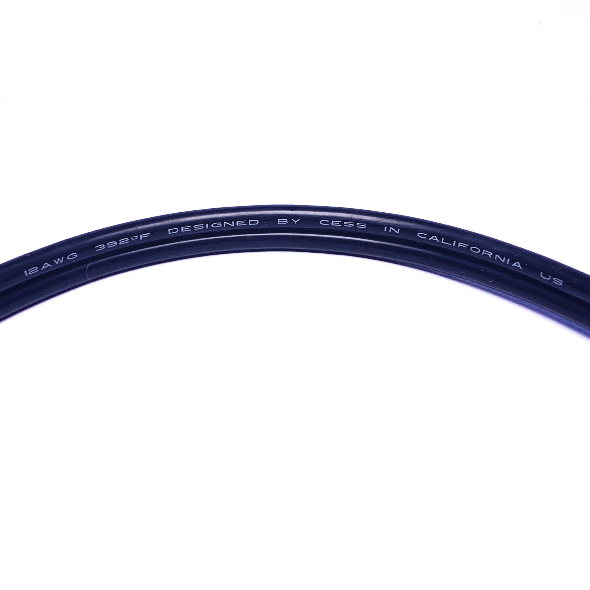 CESS-037-3f Banana Plug Male to Male Speaker Cable 12 Gauge 680 Strand Count Silicone Soft Wire, 2 Cables (3 FEET)