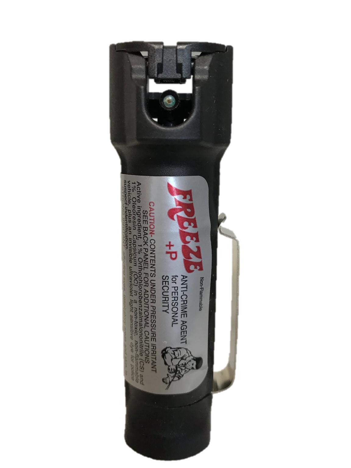 Aerko International Freeze +P Pepper Spray - 3/4 oz Stream (Flip Top, Plastic Case with Belt Clip)