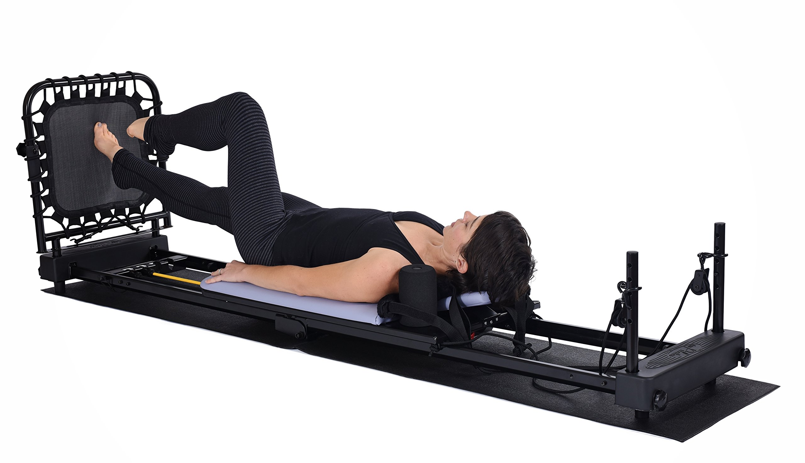 AeroPilates Foldable Reformer 4420 | Four-Cord Resistance | Free-Form Cardio Rebounder | includes Four Workout DVDs