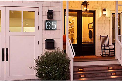 Solar Led House Number Digital Light, Modern Address Sign, Wall-Mounted Signage for Home Garden Yard Street