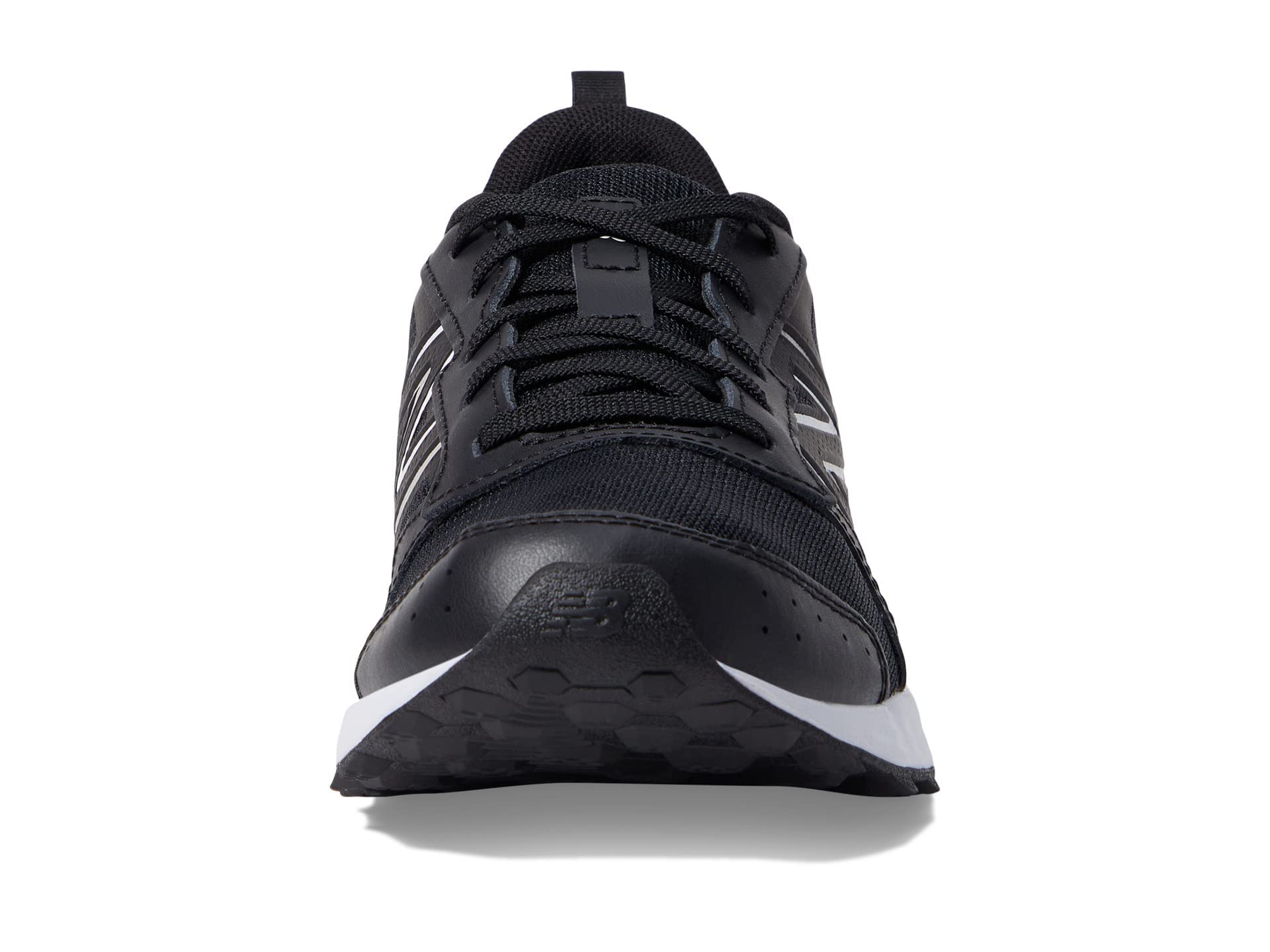 New Balance Kid's Fresh Foam 650 V1 Lace-up Running Shoe, Black/Metallic Silver/White, 5 Wide Big Kid