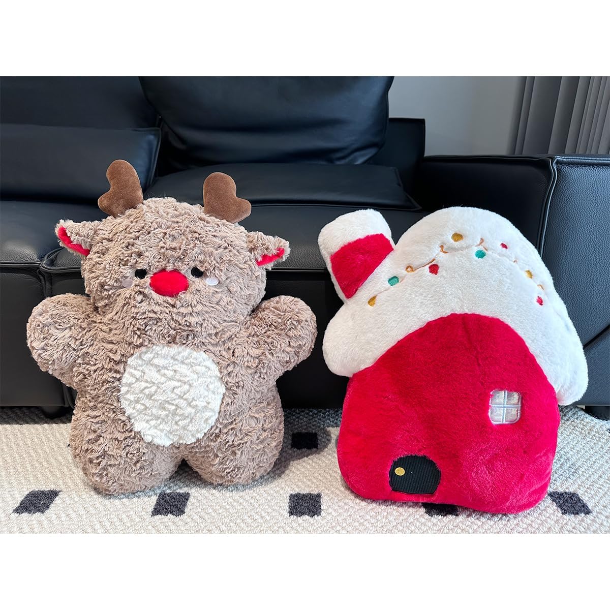 Goylmc Christmas Reindeer Plush Pillow - 19.7" Elk Stuffed Animal- Home Christmas Decoration Gift