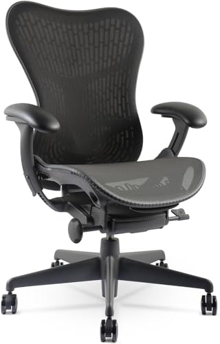 Herman Miller Mirra 2 Chair - Fully Adjustable Arm Seat Depth Tilt Tension Control Mesh Backrest Lumbar Support - Repackaged Home Office Desk Chair
