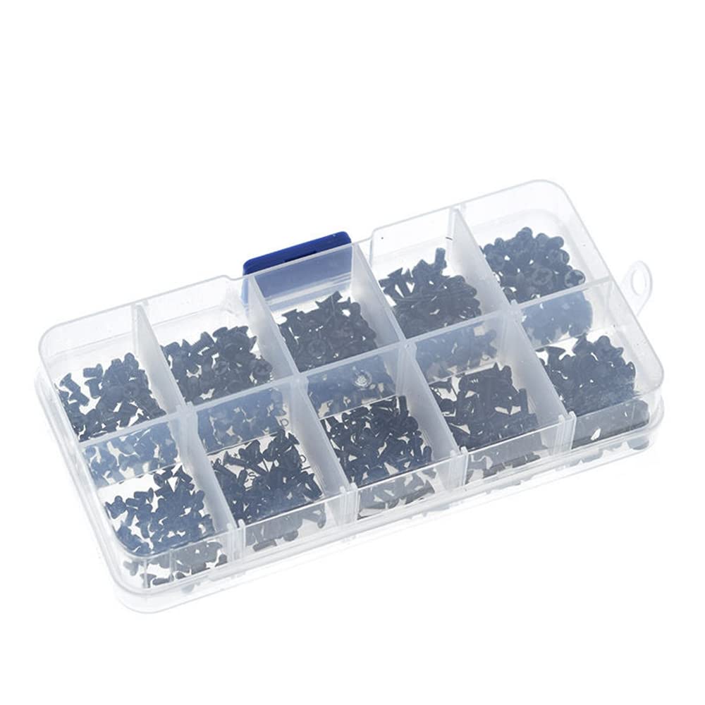 AXK GB819 M2 M2.5 M3 KM Screw Flat Head Phillips Screws Laptop Notebook Screws Set Kit for Computer Small Screw 250Pcs/500Pcs (250)