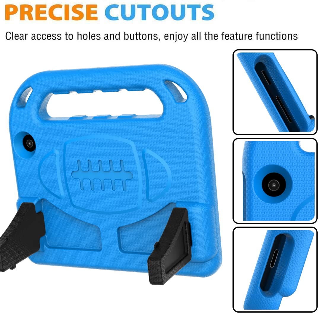 BMOUO Kids Case for All New Fire 7 Tablet (12th Generation,2022 Release), Fire 7 Tablet Case, Fire 7 2022 Case, Shockproof Handle Stand Kids Case for Amazon Fire 7 Tablet 2022 Latest Model 7", Blue