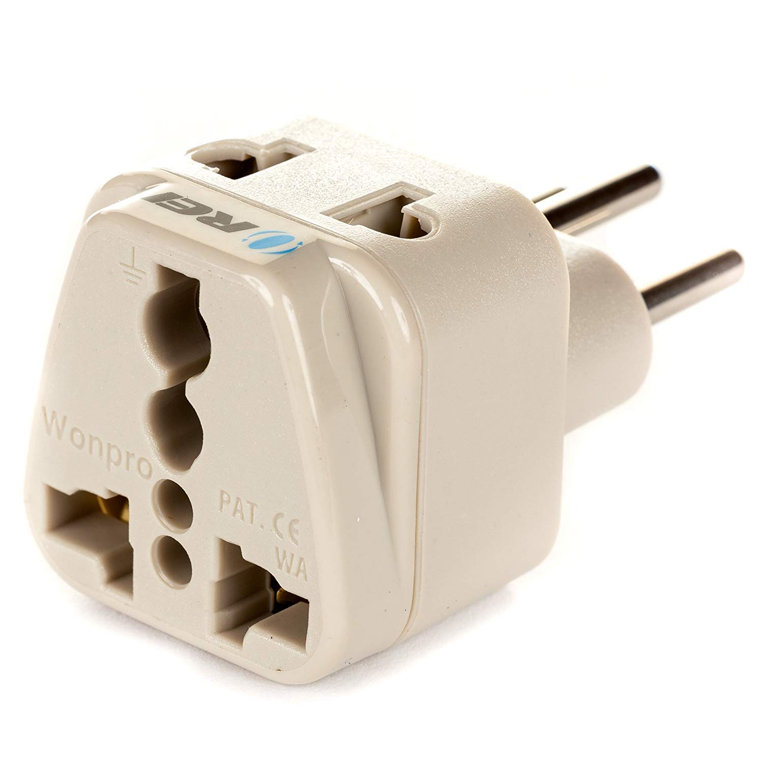 OREI US to Switzerland Plug Adapter -Switzerland Travel Adapter - Type J - Universal 2 in 1 - CE Certified - RoHS Compliant - Beige (DB-11A)